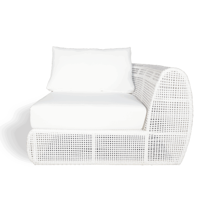 Java corner armchair - White - Bubble Design Rentals