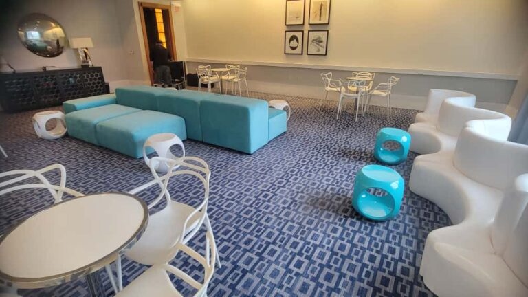 Union square/skyline modular lounge - Aqua blue rental - Bubble Design ...